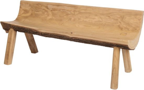 Boomstam Tuinbank | Terrasbank | Tuinbank | Naturel Boomstam Bankje | 2 ...