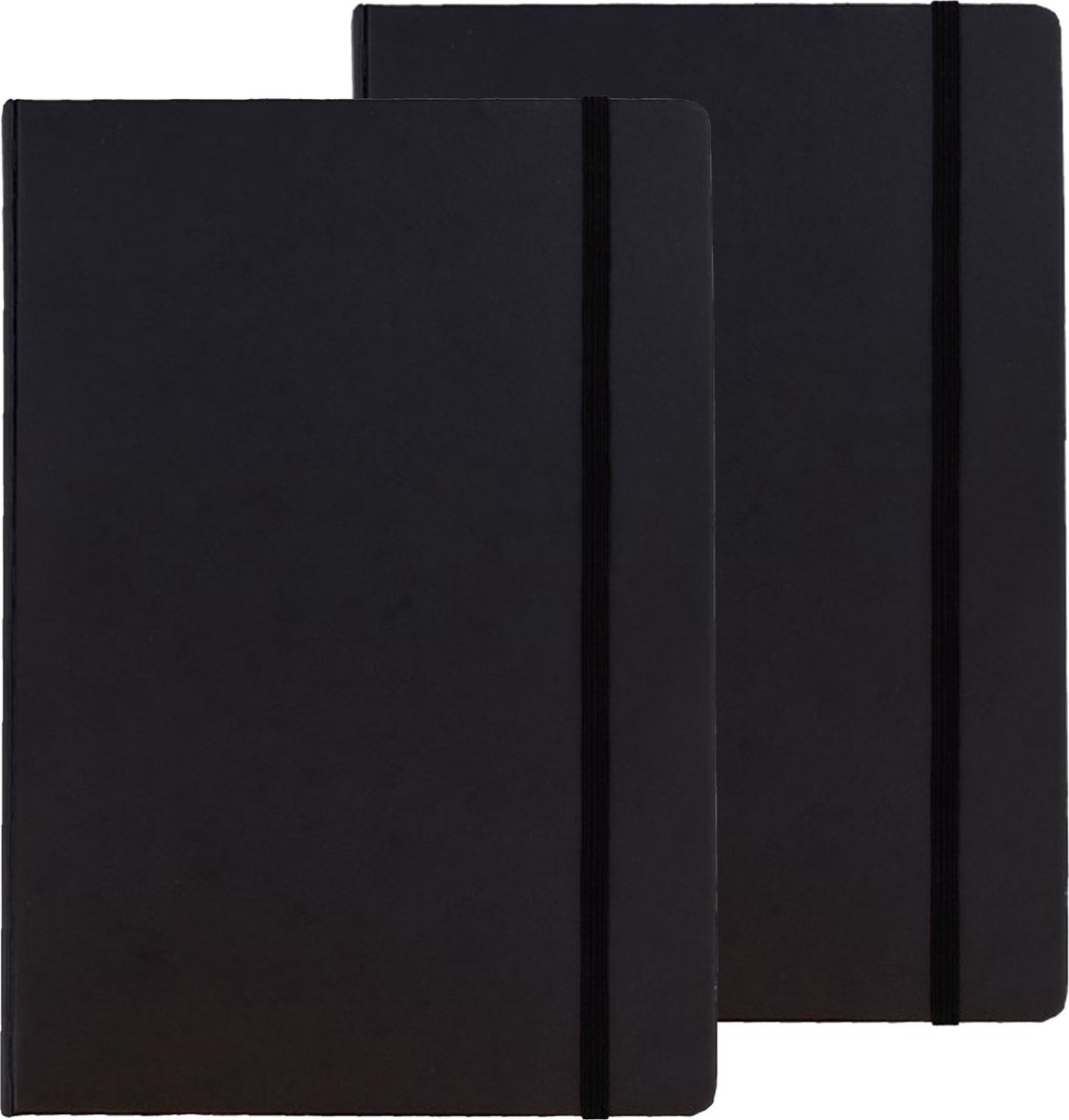 Hobbyz Schetsboek – 2-Pack A4 Formaat – 100 Vellen – Harde Kaft – Zwart ...