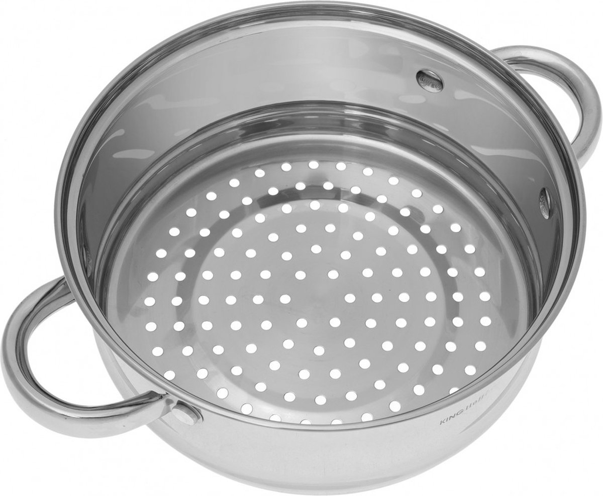 Stoompan INZET 2.6L – Rijststomer - Groentestomer Ø 20 cm RVS | bol.com