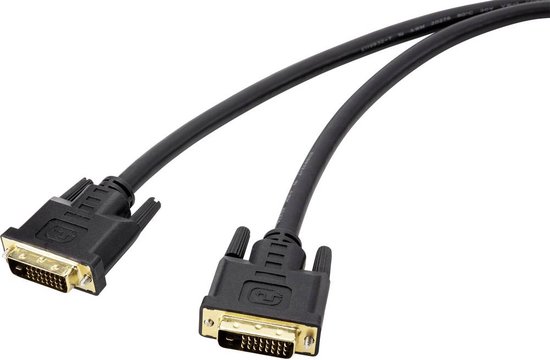 Renkforce DVI TV, monitor Aansluitkabel [1x DVI-stekker 24+1-polig - 1x ...