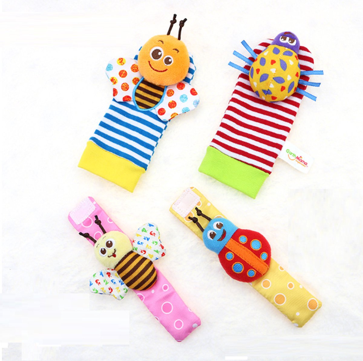 Baby rammelaar | Baby rammelaar sokjes en rammelaar armbanden|4-delig ...