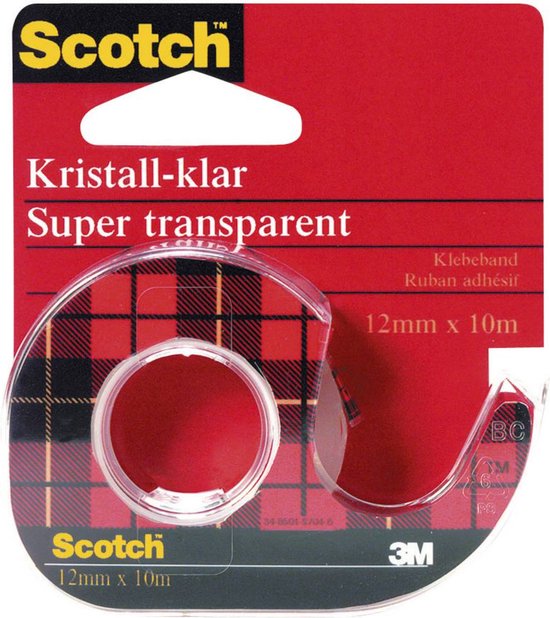 3M 70-0713-2152-8 600H1210 Plakband Scotch Crystal Clear 600 Transparant (l x b) 10 m... | bol