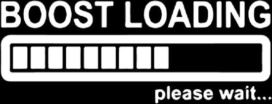 Boost loading...please wait sticker - Grappige auto stickers - Laptop ...