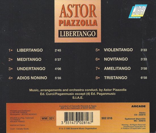 Astor Piazzolla - Libertango, Astor Piazzolla | CD (album) | Muziek | bol.com
