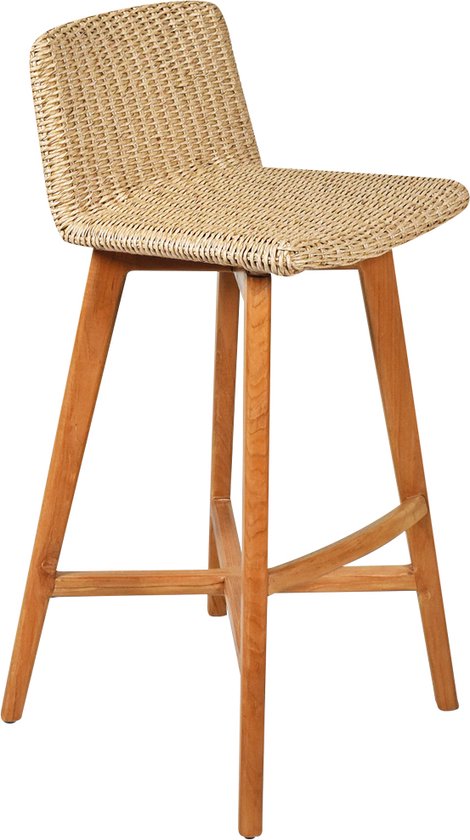 DKS Barkruk tuin Aquilae teak - viro weaving - barstoel tuin 45*48*93,5 ...