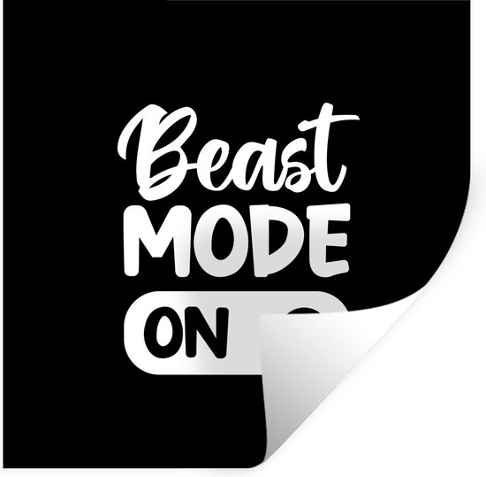 Muurstickers - Sticker Folie - Spreuk - Quotes - Beast mode on - 50x50 ...