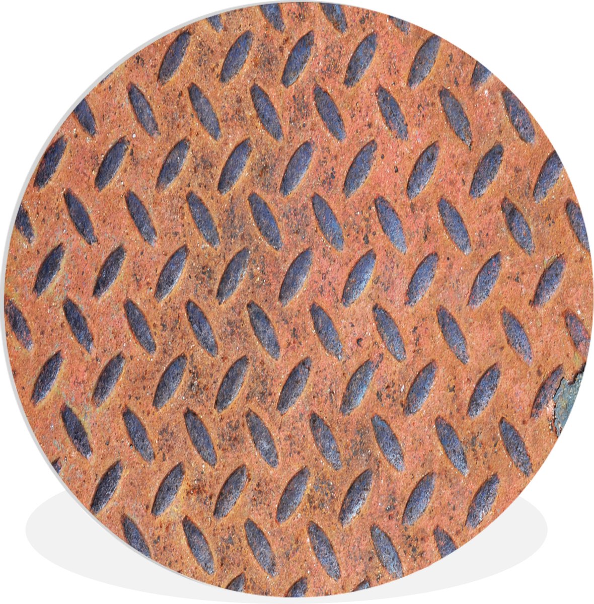 Wall Circle - Wall Circle Indoor - Rouille - Plaque Damier - Fer - ⌀ 60 ...