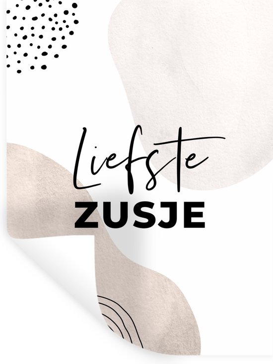 Muurstickers - Sticker Folie - Spreuken - Zussen - 'Liefste zusje ...