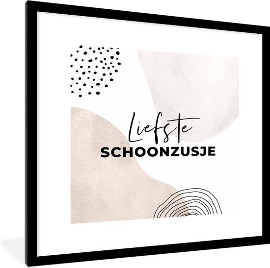 Fotolijst incl. Poster - 'Liefste schoonzusje' - Bruin - Spreuken ...