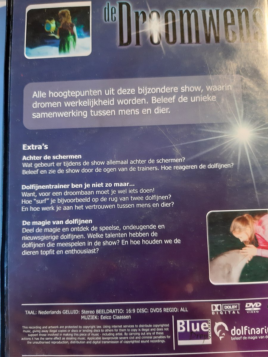 DE Droomwens -Dolfinarium beleef de magie van de dolfijnen (Dvd ...