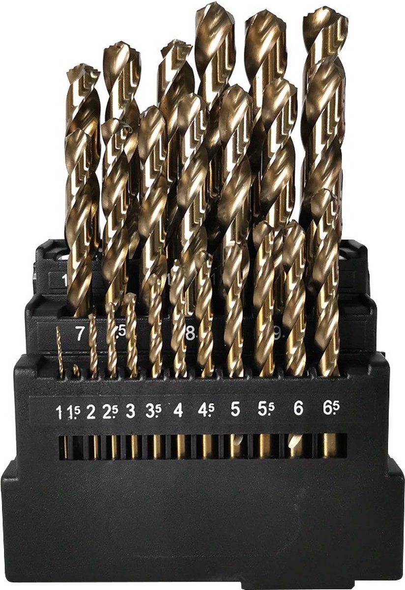 Borenset 19-delig - Stalen Boren - Voor Hout, RVS & Meer - Boormachines ...