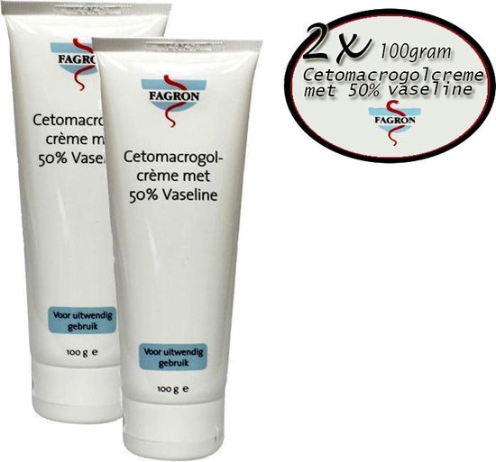 Fagron cetomacrogolcreme met 50% vaseline- 2x 100gram | bol
