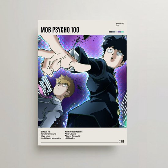 Anime Poster - Mob Psycho 100 Poster - Minimalist Poster A3 - Mob ...