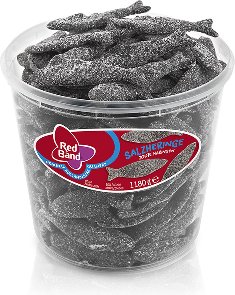 Red Band Zoute Haringen 1 pot à 100 stuks - Zacht Snoep - Drop - Zout ...