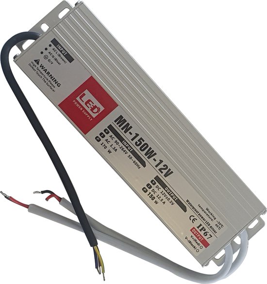 IP67 DC 12V 60W -200W buiten waterdichte LED driver transformator voeding | bol.com