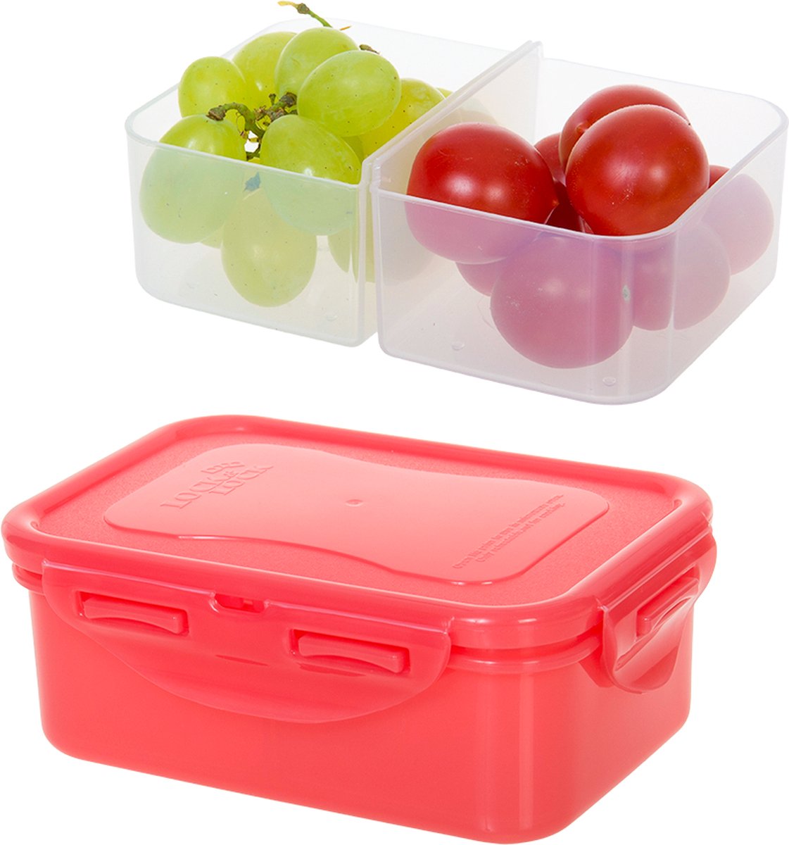 Lock&Lock Snackdoosjes - Snackbox met verdeelvakjes - Lekvrij ...