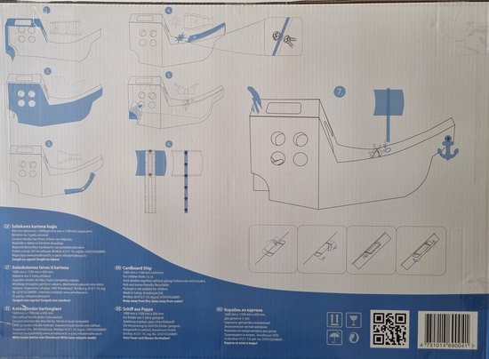 Piratenschip gemaakt van duurzaam karton om in te spelen | bol