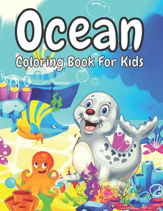 Ocean Coloring Book For Kids: Cute Ocean Coloring Books.30 Unique ...