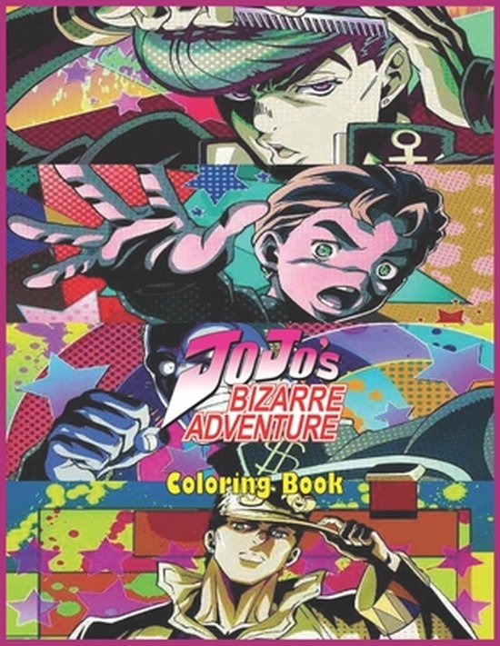 Jojos Bizarre Adventure Coloring Book: JJBA Illustrations For Stress ...