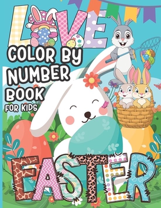 Easter Color By Number Book For Kids: A Fun Color By Number Coloring ...