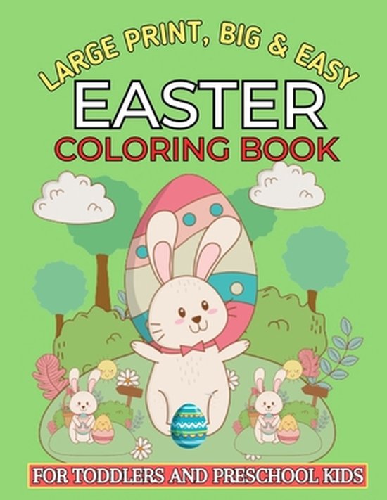 Large Print, Big & Easy Easter Coloring Book for Toddlers and Preschool ...