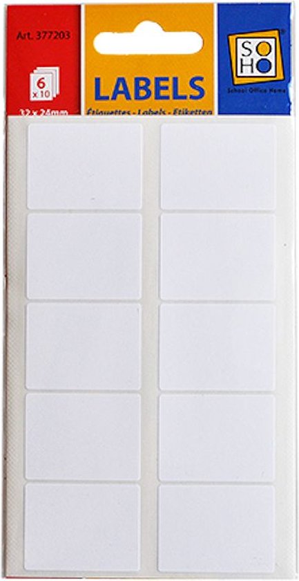 Etiketten wit 34x24 mm 6 vel a 10 stuks (10 pak) | bol