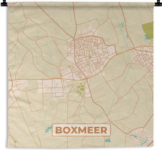 Wandkleed - Wanddoek - Boxmeer - Stadskaart - Vintage - Kaart ...