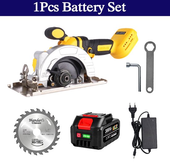 Elektrische cirkelzaag - Met 1 accu - 2000W - 125mm - Borstelloos ...