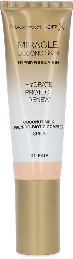 Max Factor Miracle Second Skin Foundation - 01 Fair | bol.com