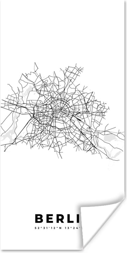 Poster Stadskaart – Plattegrond – Duitsland – Zwart Wit – Berlijn ...
