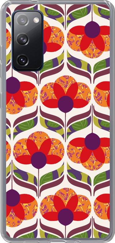 Samsung Galaxy S20 FE hoesje - Retro - Flower Power - Vintage - Kleuren - Siliconen... | bol.com