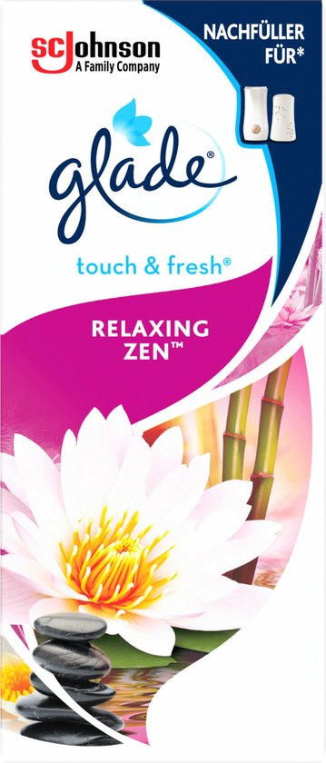Glade Mini spray Luchtverfrisser Touch & Fresh Relaxing Zen navulling ...