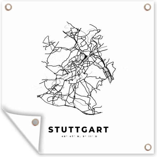 Tuinposters Stadskaart – Plattegrond – Duitsland – Zwart Wit ...