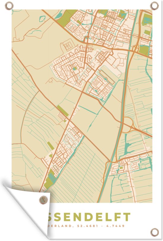 Tuinposter - Tuindoek - Tuinposters buiten - Assendelft - Stadskaart ...