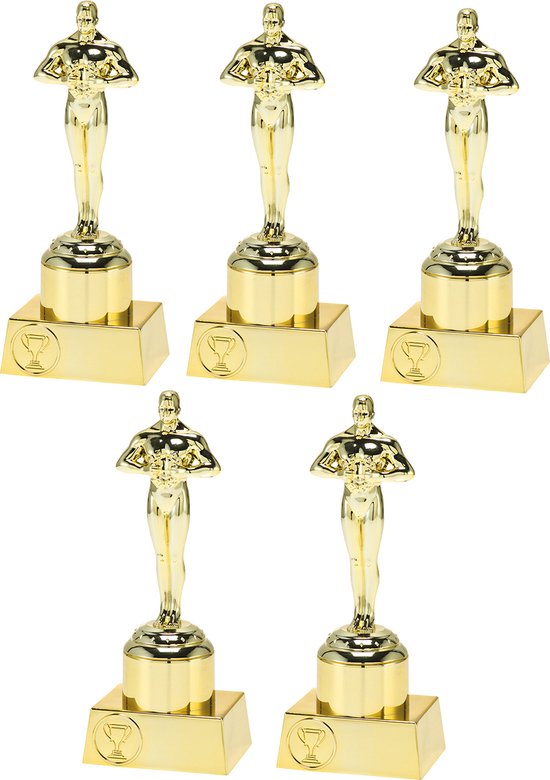 5x Oscar Beeldje Goud – 20 cm voordeelverpakking | bol