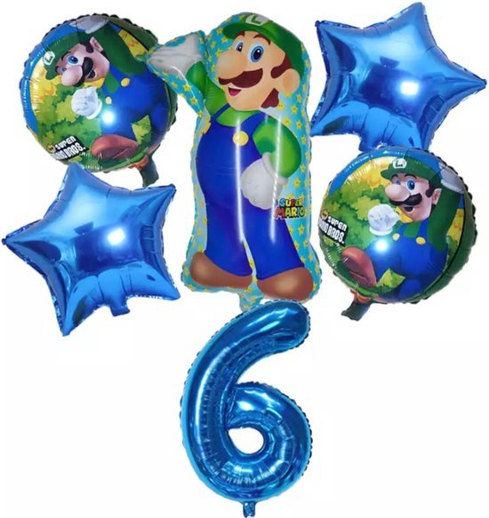 Super Mario Ballon Set Cartoons Folie Ballon Verjaardag Partij ...