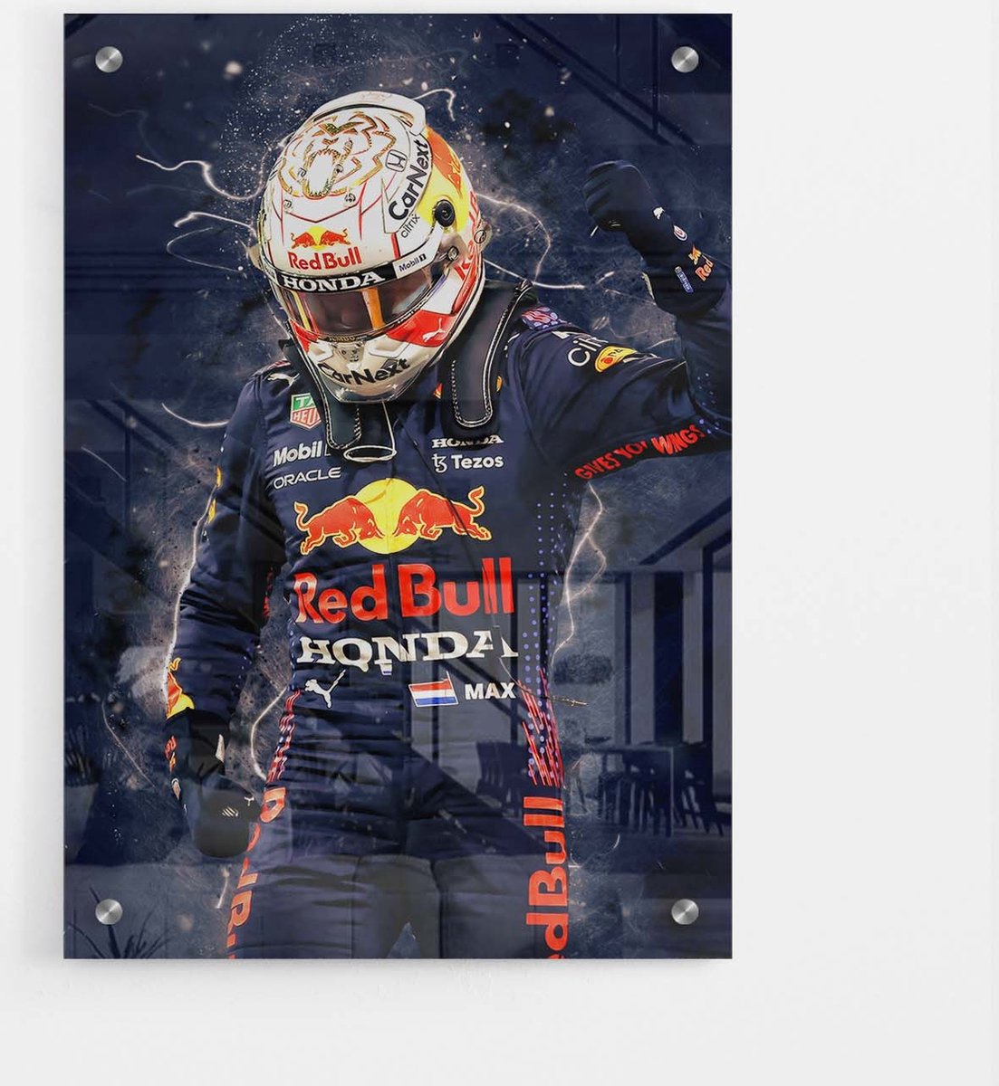 Max Verstappen Formule 1 Red Bull Racing | 80x120 centimètres | Formule 1 | peinture... | bol.com