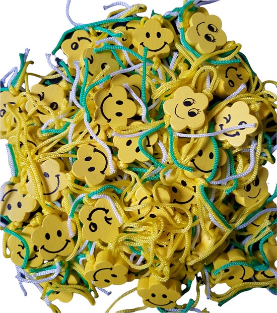 Gelukspoppetjes - Gelukshangers - Smileys - 10 stuks - Zon - Bloem ...