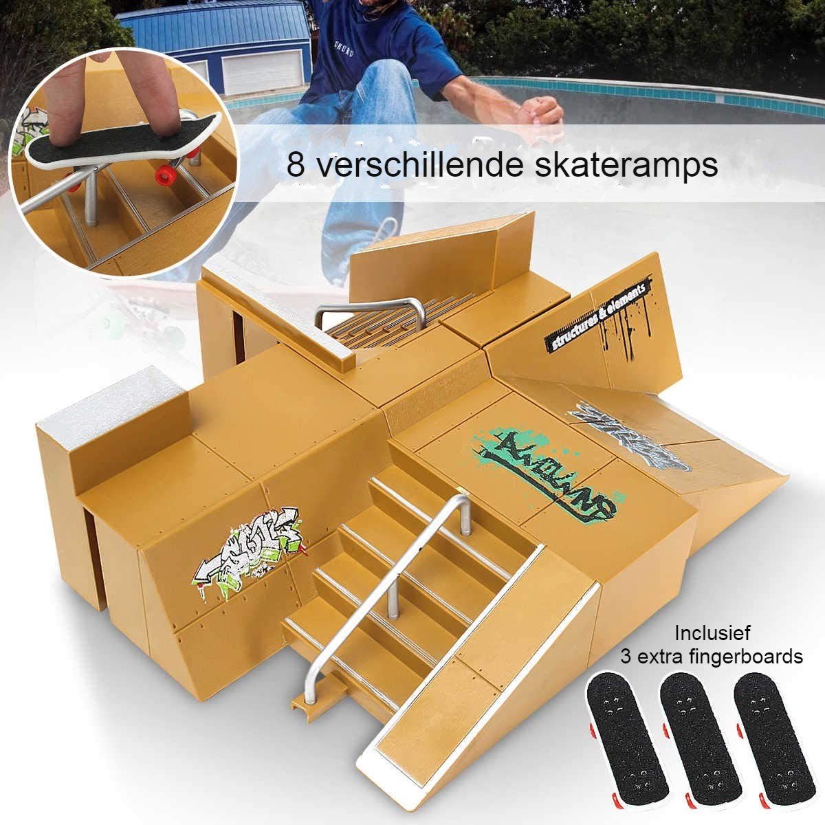 Danstar - Fingerboard skatepark - Fingerboard Ramps - Skate park - 8 ...