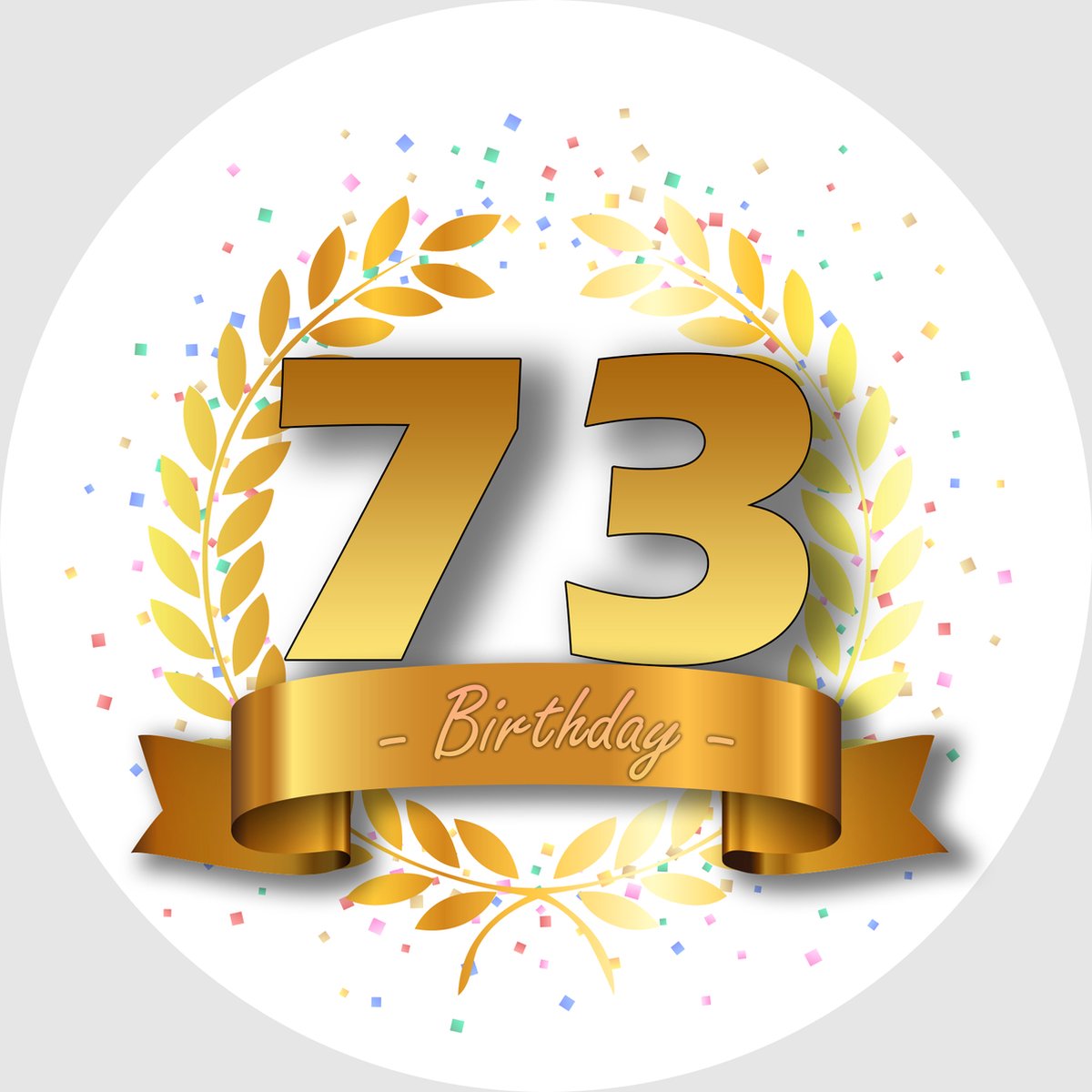 24x Verjaardag ronde stickers 73 jaar - Happy Birthday Feest ...