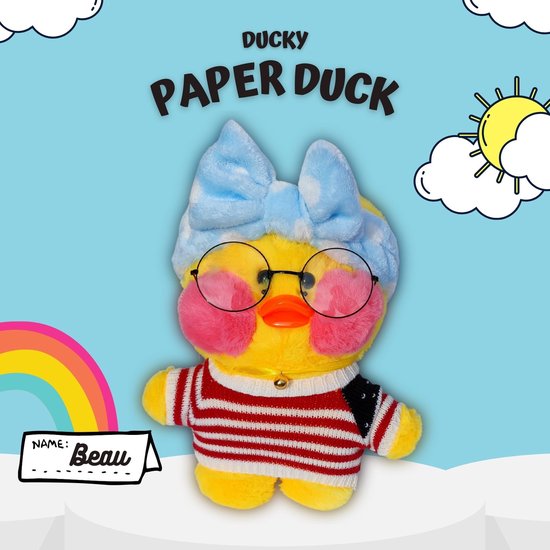 Ducky™ - Paper Duck knuffel - Paper Duck - Paperduck - Knuffel Eend ...