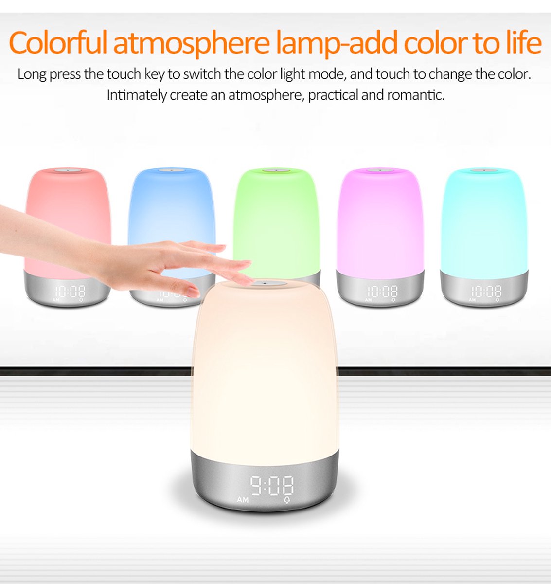 Wake Up Light - Slaaptrainer - Leeslamp - Bedlamp Kinderen - Digitale ...