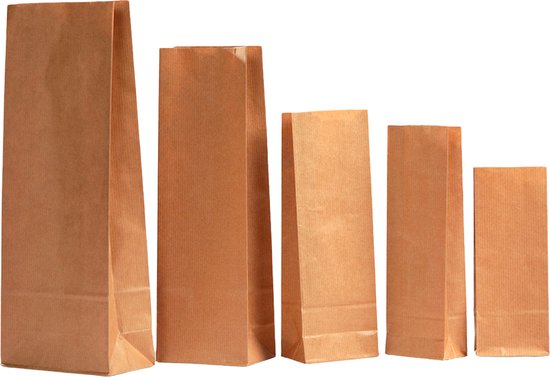 Blokbodemzakjes - Kraft blokbodemzakjes - Zakjes - Cadeauzakjes ...