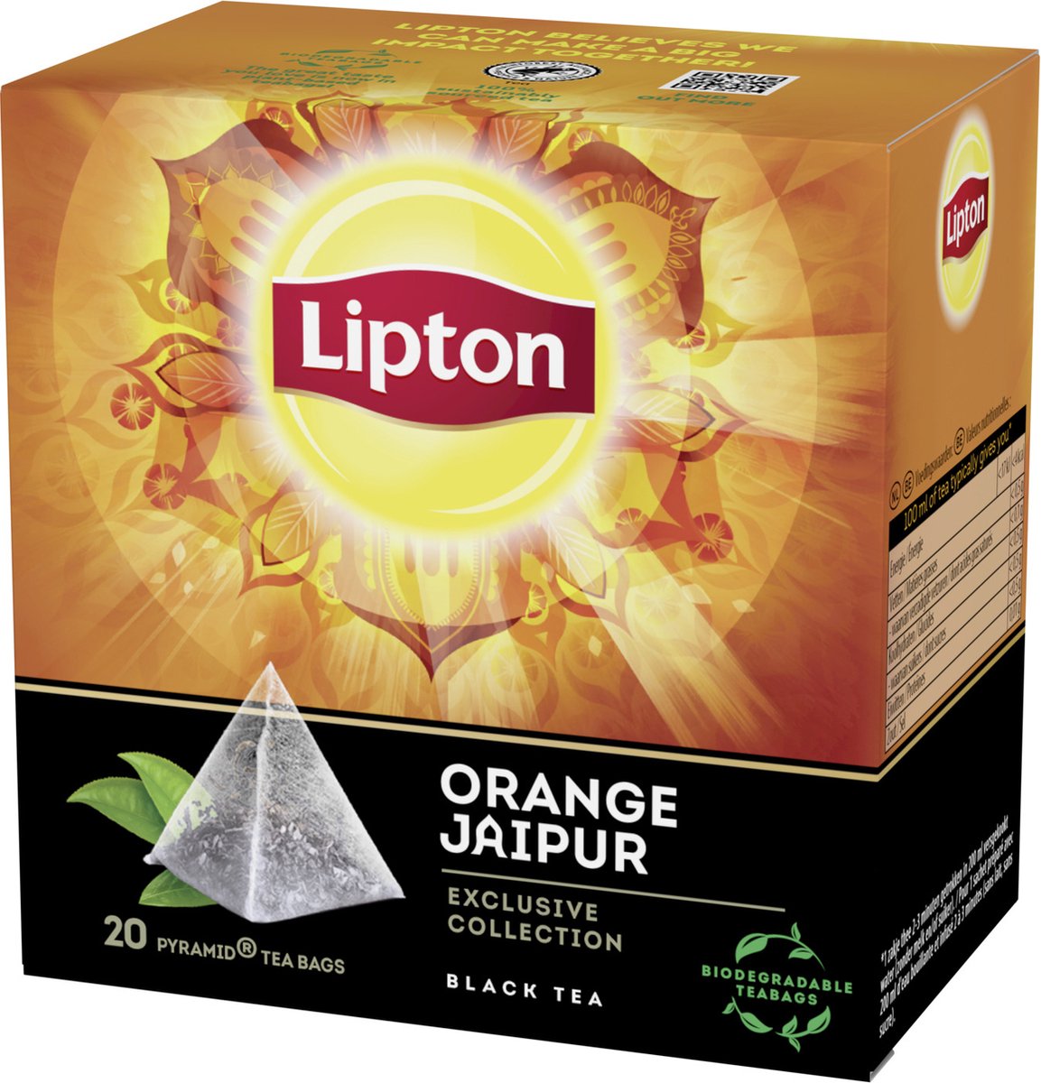 Lipton Orange Jaipur Zwarte Thee, met de frisse smaak van sinaasappel ...