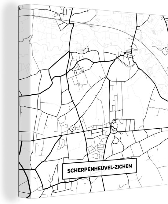Peinture Sur Toile België – Scherpenheuvel Zichem – Plan De La Ville ...