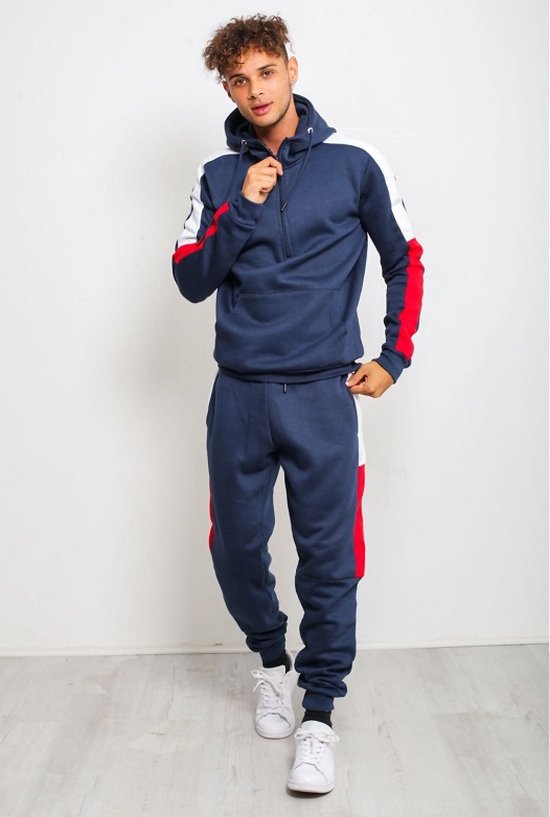 JC Blue Trainingspak heren – Navy - Tracksuit heren - Joggingpak heren ...