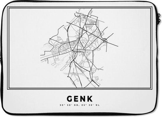Laptophoes 13 inch - Kaart – Plattegrond – Stadskaart – Genk – België ...