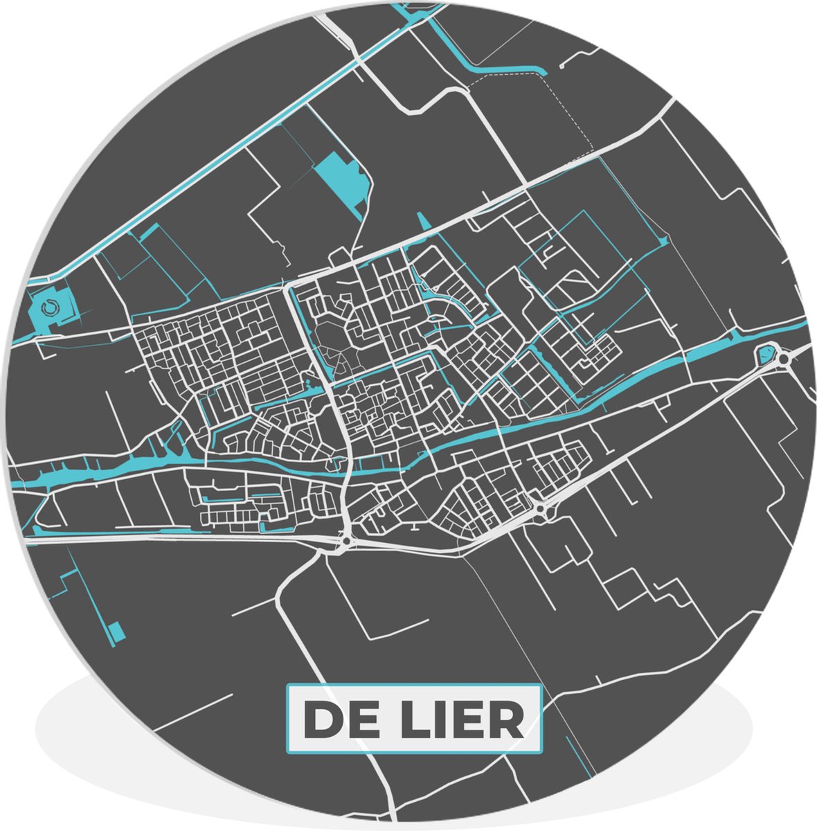 Wall Circle - Wall Circle Indoor - De Lier - City Map - Map - Blauw ...