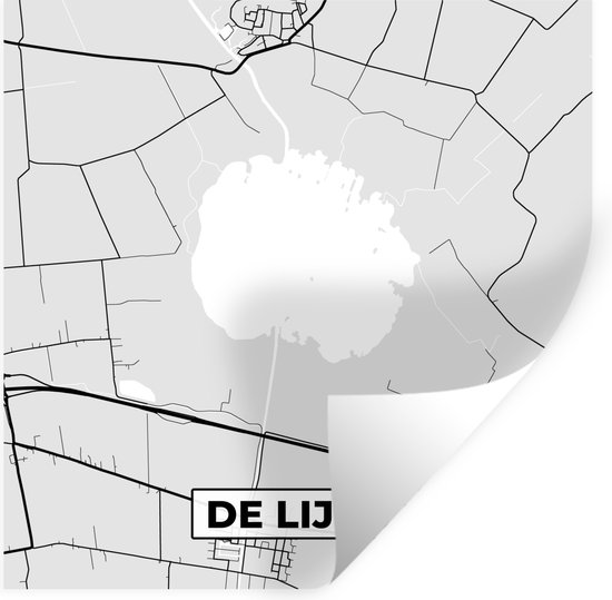 Muurstickers - Sticker Folie - Kaart - De Lijen - Plattegrond ...