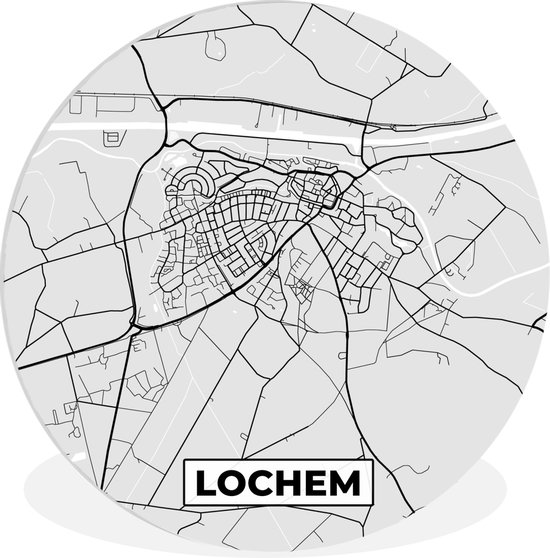 Wall Circle - Wall Circle Indoor - Lochem - City Map - Map - Zwart Wit ...